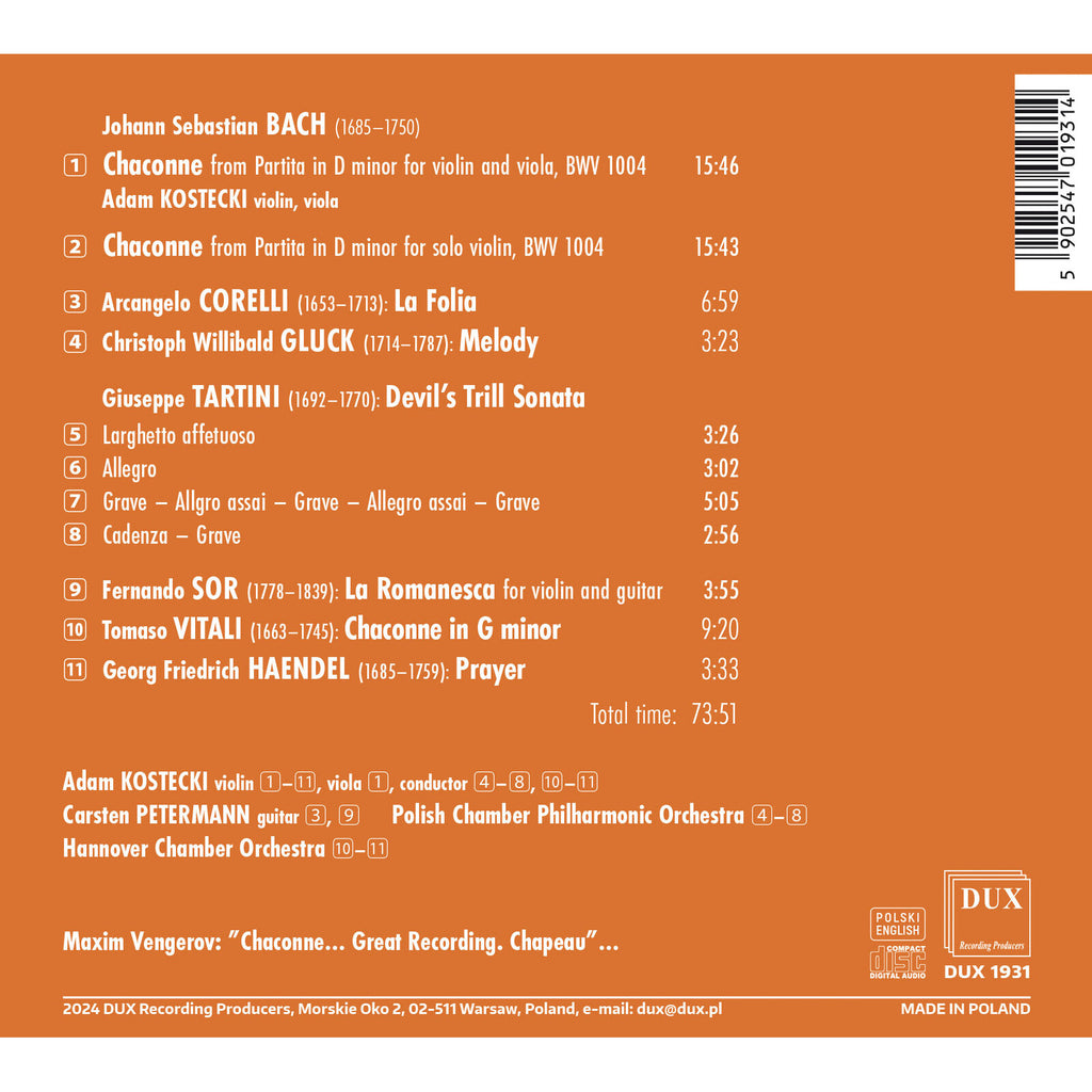 Adam Kostecki, Polish Chamber Philharmonic Orchestra, Hannover Chamber ...