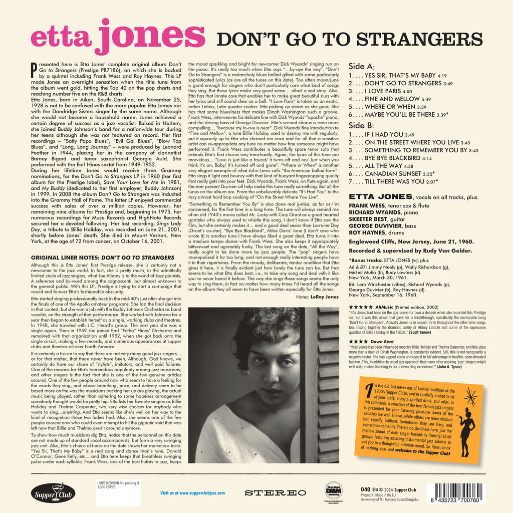 Etta Jones: Don't Go To Strangers – Proper Music
