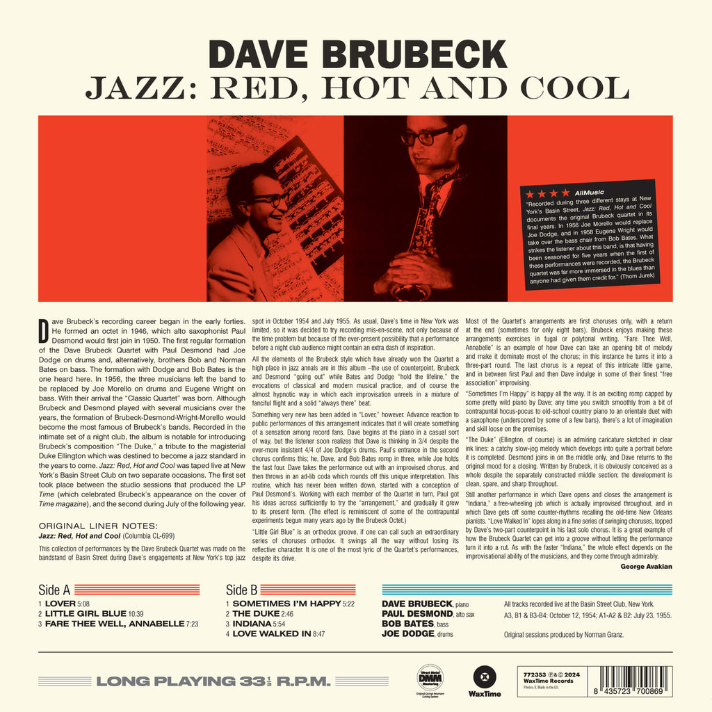 Dave Brubeck: Jazz: Red, Hot And Cool – Proper Music