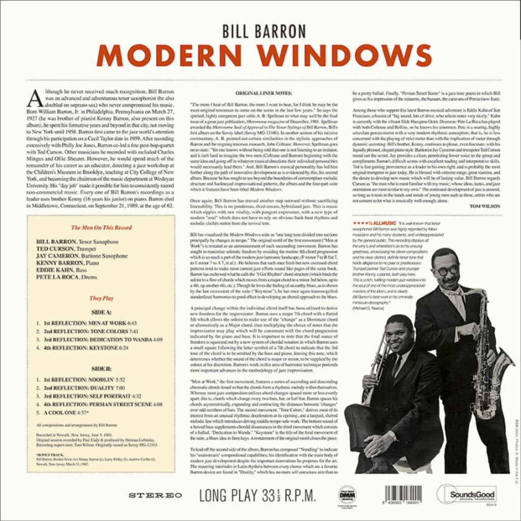 Bill Barron: Modern Windows – Proper Music