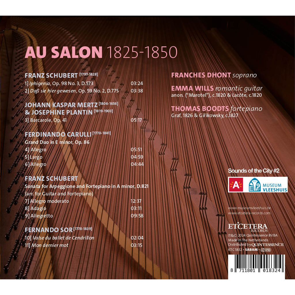 Franches Dhont, Emma Wills, Thomas Boodts: Au Salon 1825-1850: Schubert ...